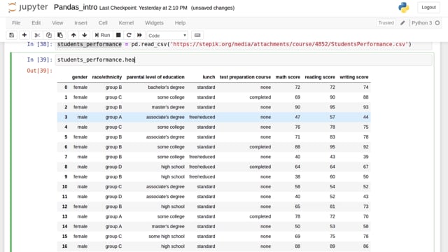 Pandas, Dataframes, нет, панды тут ни при чем — Шаг 4 — Stepik